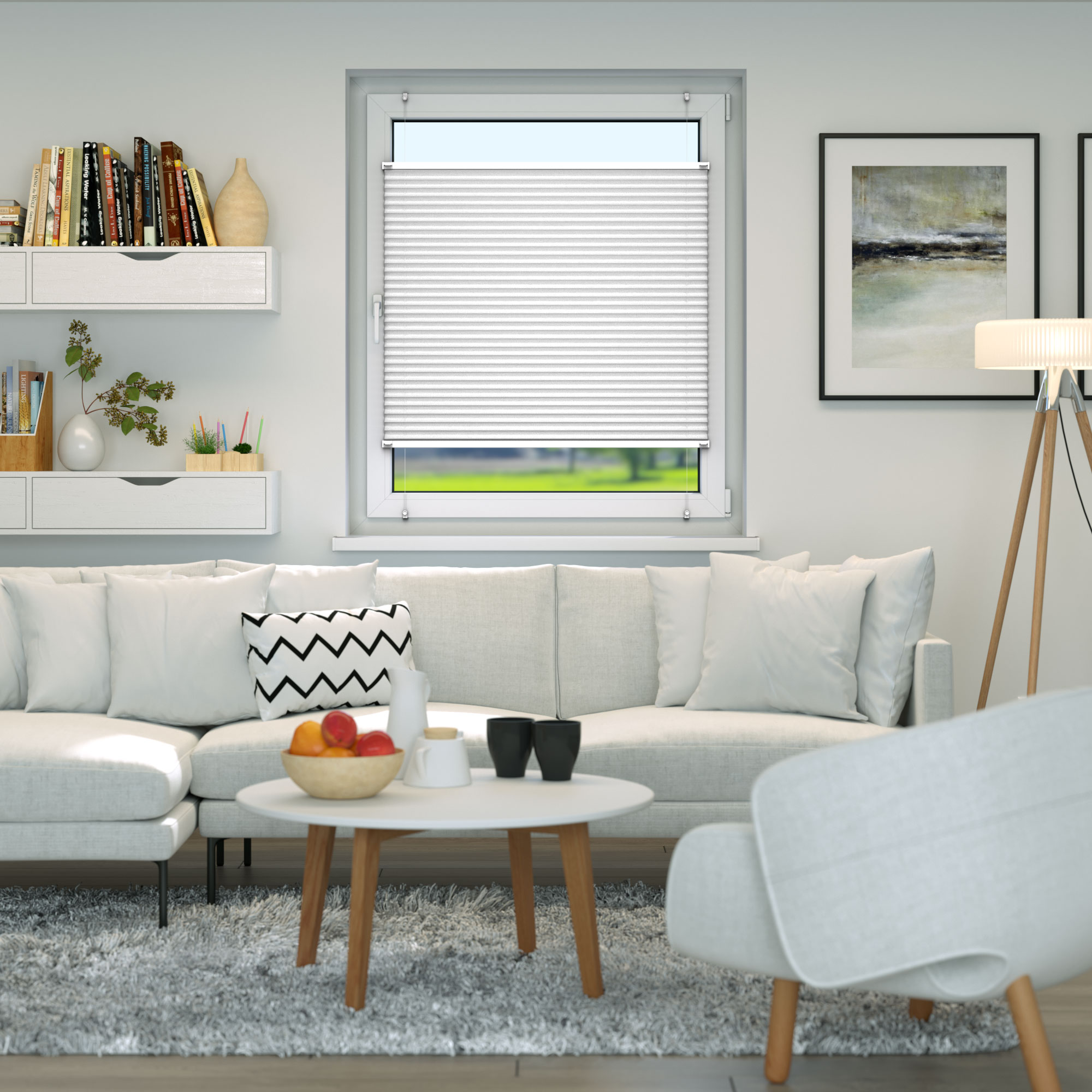 Klemmfix Plissee Faltrollo ohne Bohren Fenster Tür Plisseerollo Plisee ...